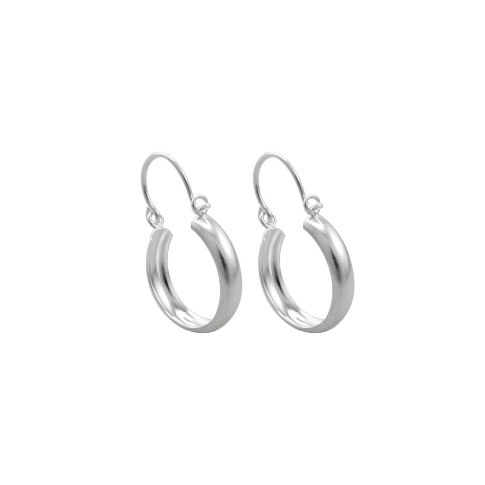 Aros De Plata 925 Argolla Lisa Bote 20 mm - Fershop.cl – Joyas de Plata ...